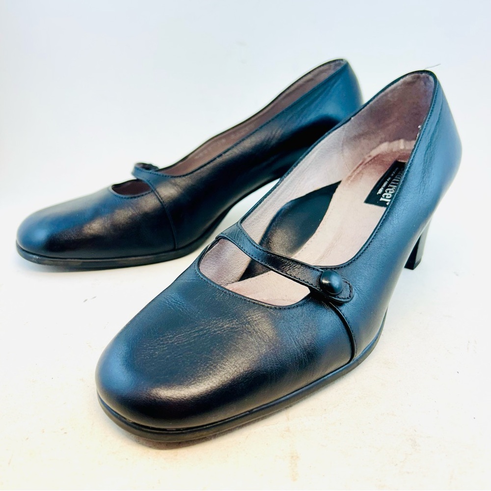 Beautifeel Black Leather Mary Jane Pumps Heels, Size … - Gem